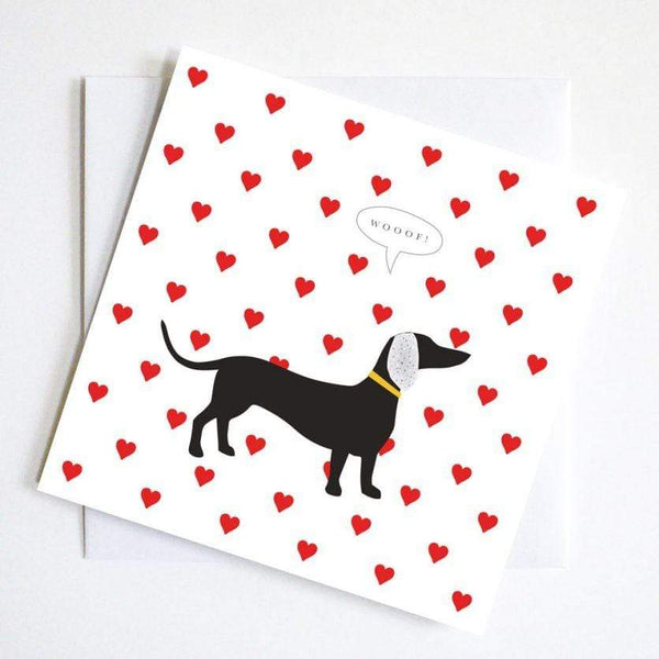 Woof Red Hearts Card (pack of 3) – In Your Dog House Gifts