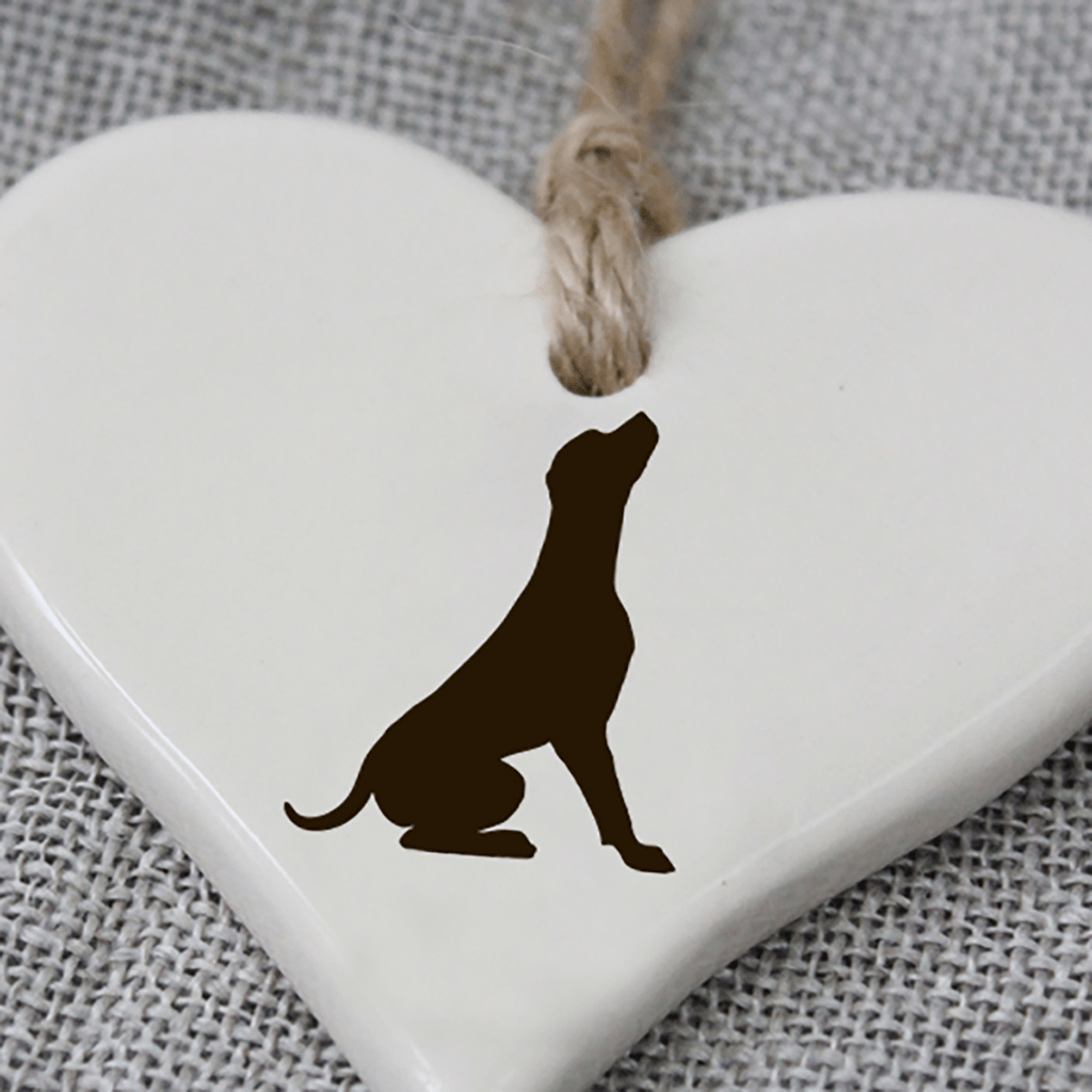 Seated Labrador Hanging Heart – In Your Dog House Gifts